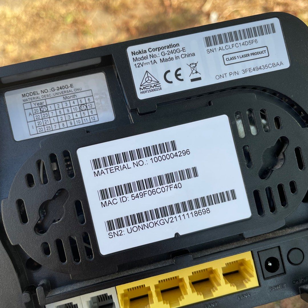 Nokia G-240G-E Universal ONU network router, Computers & Tech, Parts ...