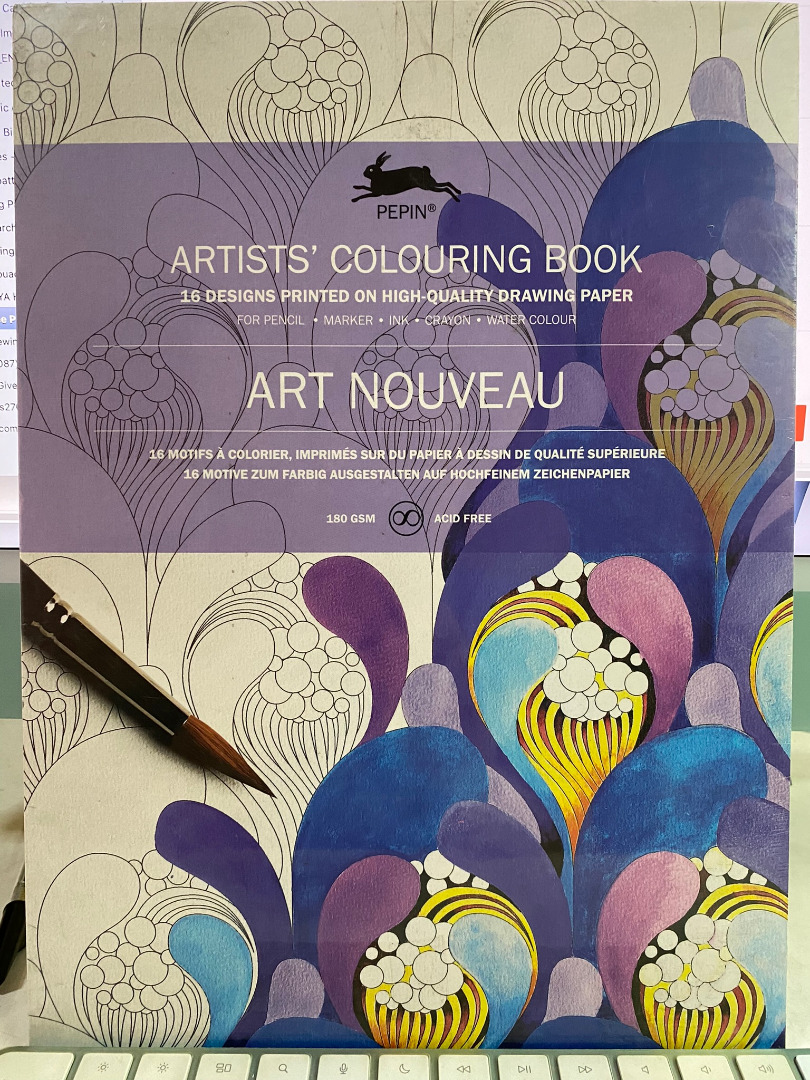 Pepin Adult Coloring Book - Art Nouveau, Hobbies & Toys, Stationary ...