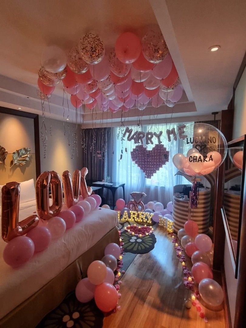 Proposal decorations, helium balloons, birthday decorations, Hobbies ...