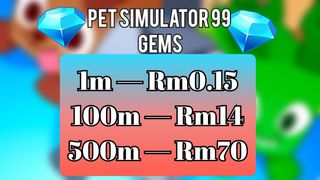 PET SIMULATOR 99 Gems, Video Gaming, Gaming Accessories, In-Game ...