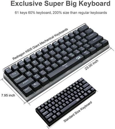 REDRAGON ALIEN SUPER SIZE MECHANICAL GAMING KEYBOARD (OUTEMU BLUE ...