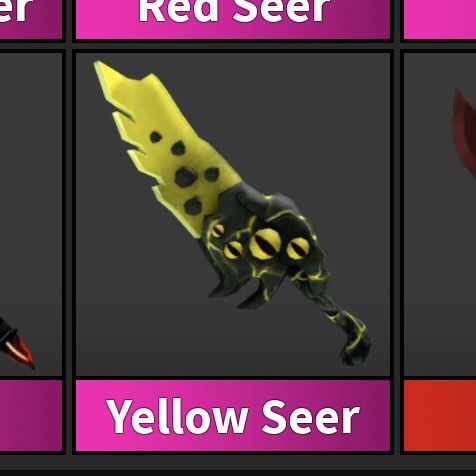 SALE! Roblox Murder Mystery Weapon MM2 Knife Seer Seers Yellow, Video ...