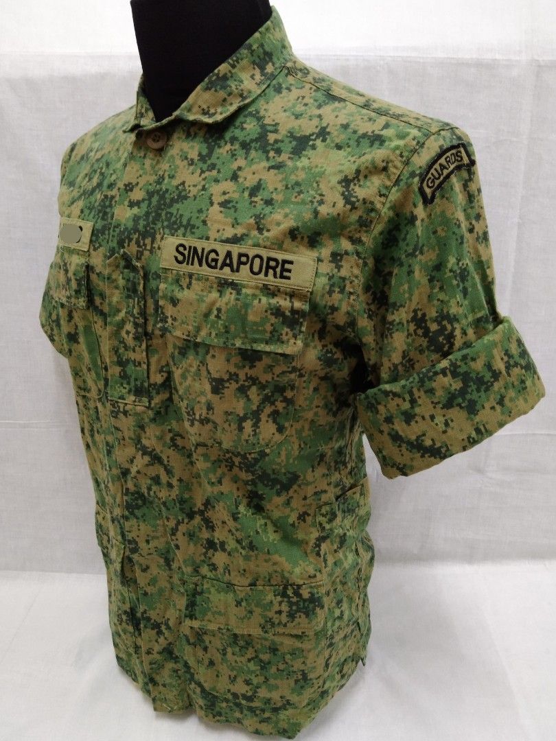 SAF Army Pixelised Camo Shirt (PC76), Men's Fashion, Coats, Jackets and ...