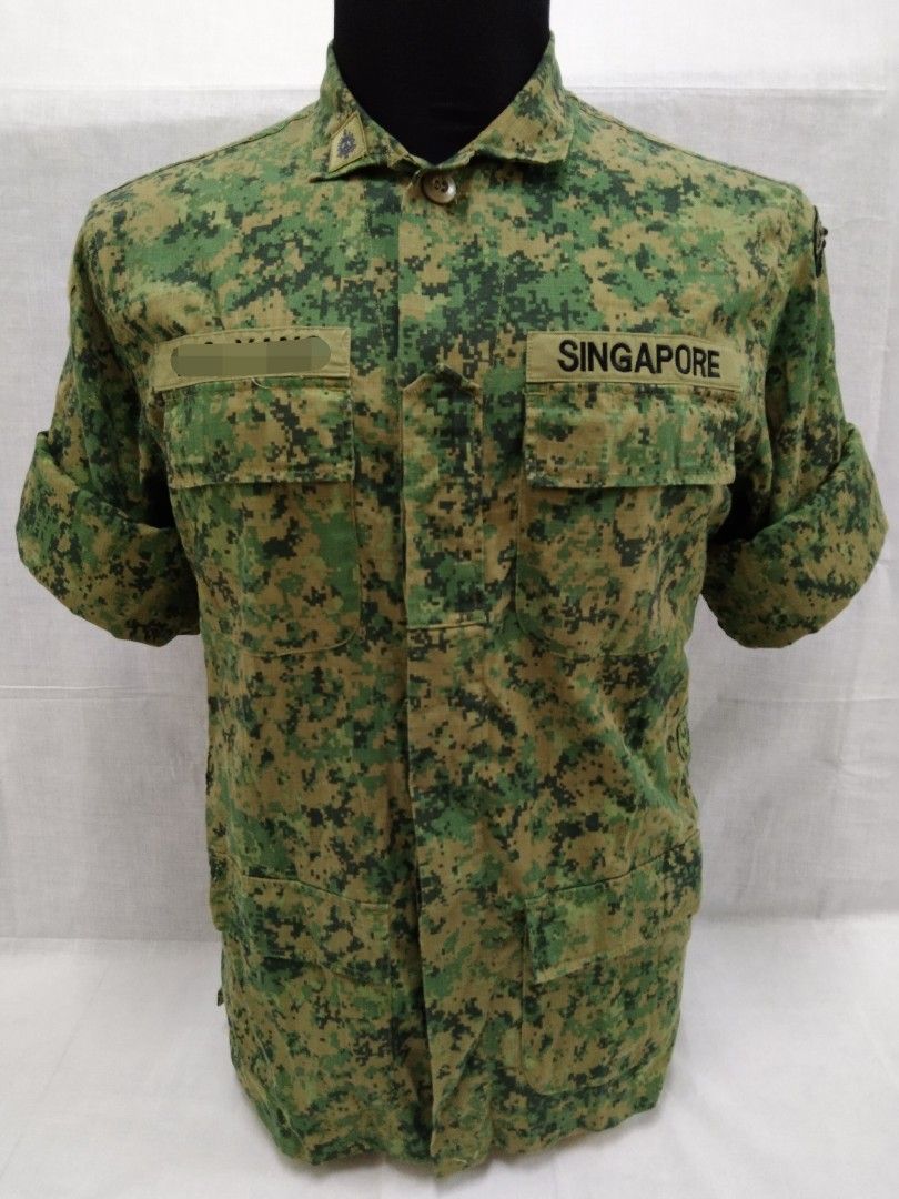 SAF Army Pixelised Camo Shirt (PC76), Men's Fashion, Coats, Jackets and ...