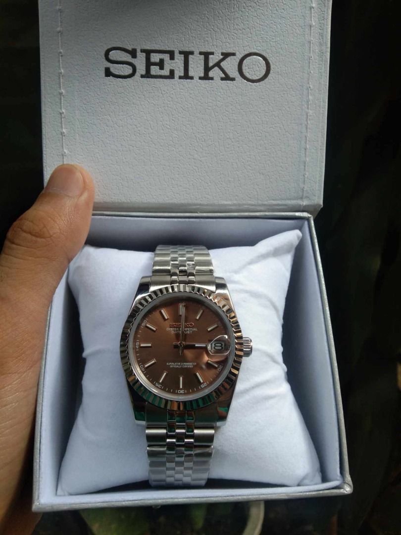 Seiko Datejust Mod (Chocolate Dial), Luxury, Watches on Carousell