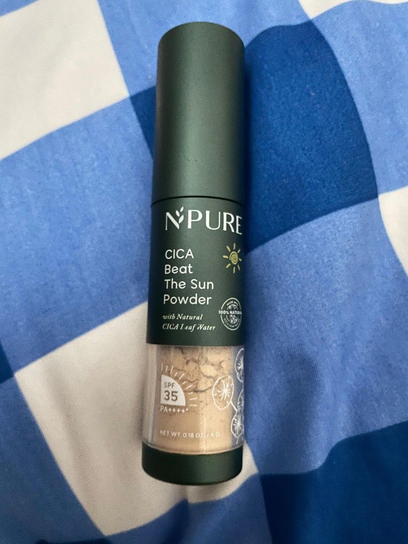 Sun screen powder Npure SPF 35 pa+++, Kesehatan & Kecantikan, Kulit ...