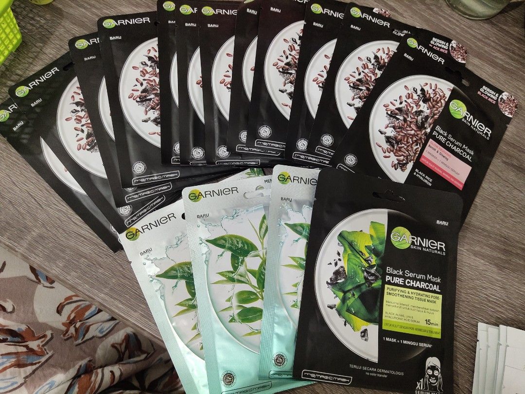 [TAKE ALL16PC] GARNIER Sheet Mask - Reject Sociola, Kesehatan ...