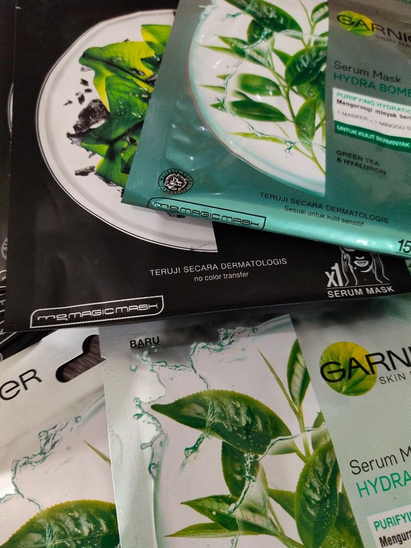 [TAKE ALL16PC] GARNIER Sheet Mask - Reject Sociola, Kesehatan ...