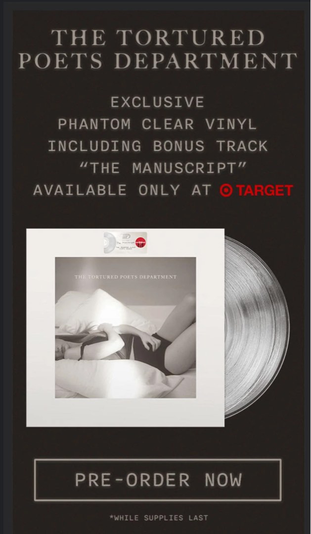Taylor Swift The Tortured Poets Department Exclusive Phantom Clear ...