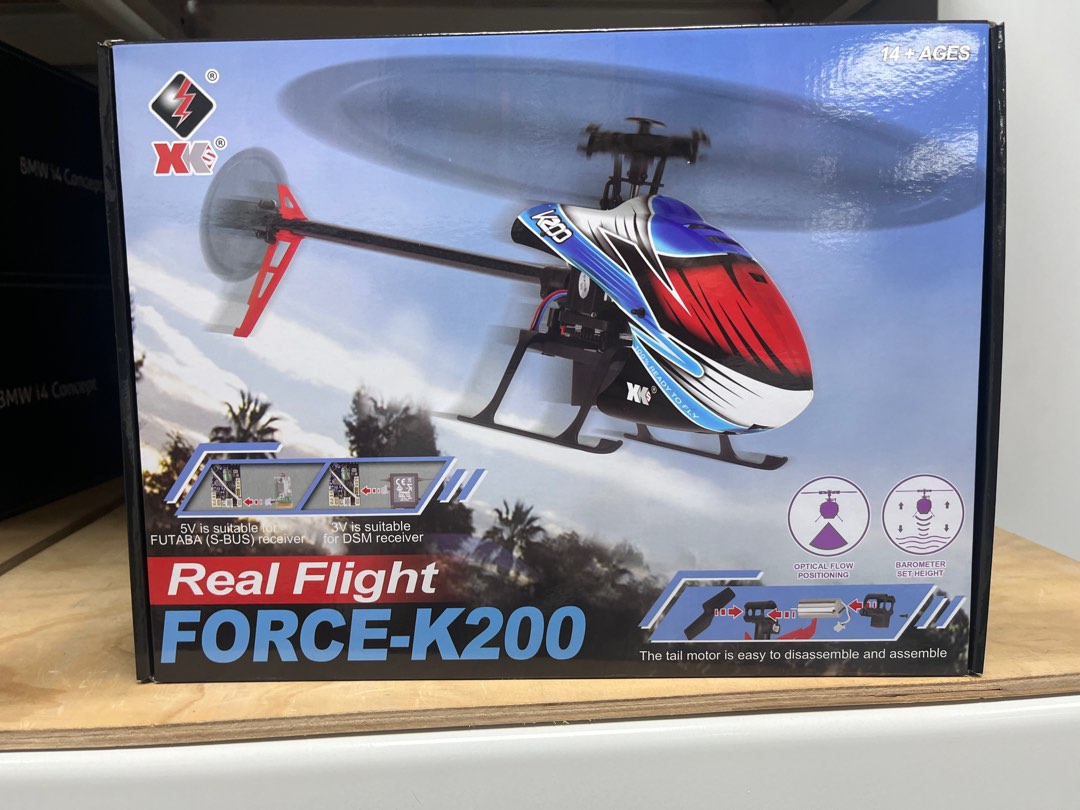 V TOY 偉力XK K200 四通道單槳無副翼定高 光流定位 入門級 遙控直升機 RTR 全套版, 書籍、休閒與玩具, 玩具、公仔、桌遊在旋轉拍賣