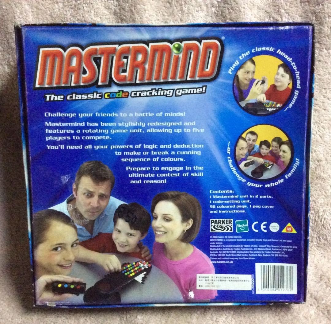 2004 Original Parker Mastermind the classic code cracking game family, Hobbies & Toys, Toys ...