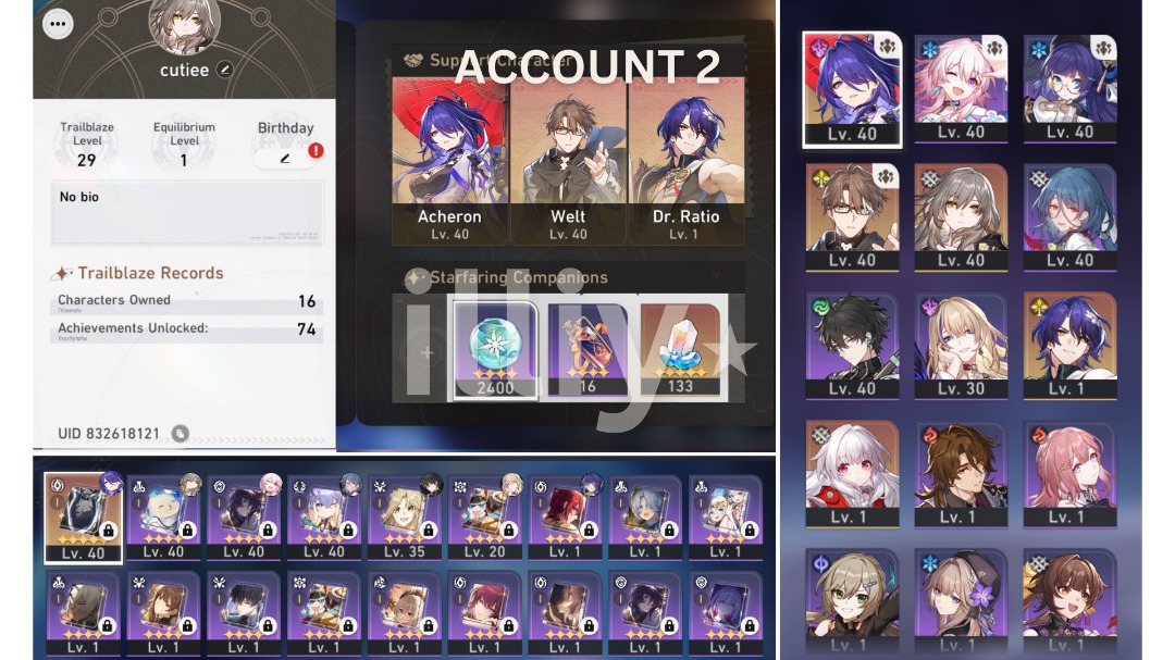 Acheron with SIG LC + Clara + Welt / GUARANTEED Character EB / TL 29 ...