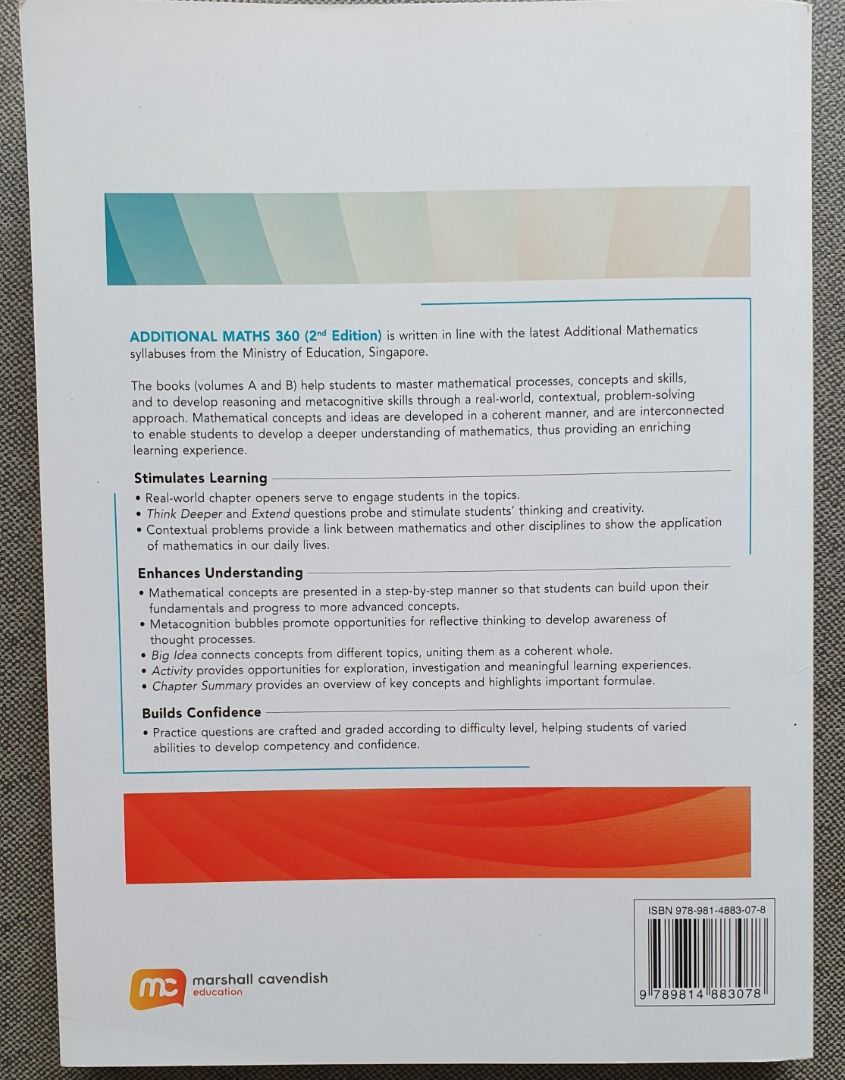 Additional Mathematics (A-Maths) 360 Secondary Volume B– Second (2nd ...