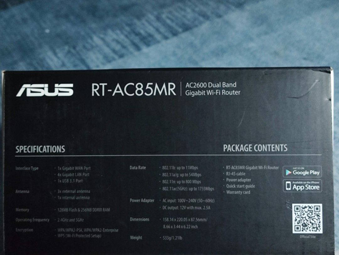 Asus RT-AC85MR AC2600 Dual Band Gigabit WiFi Router, Computers & Tech ...