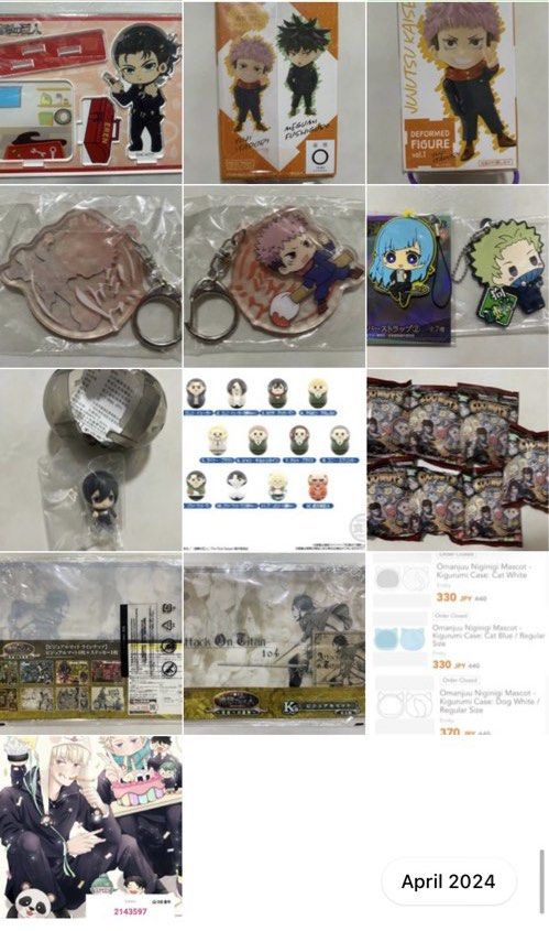 Attack On Titan Jujutsu Kaisen AOT JJK Anime Assorted Instocks, Hobbies ...