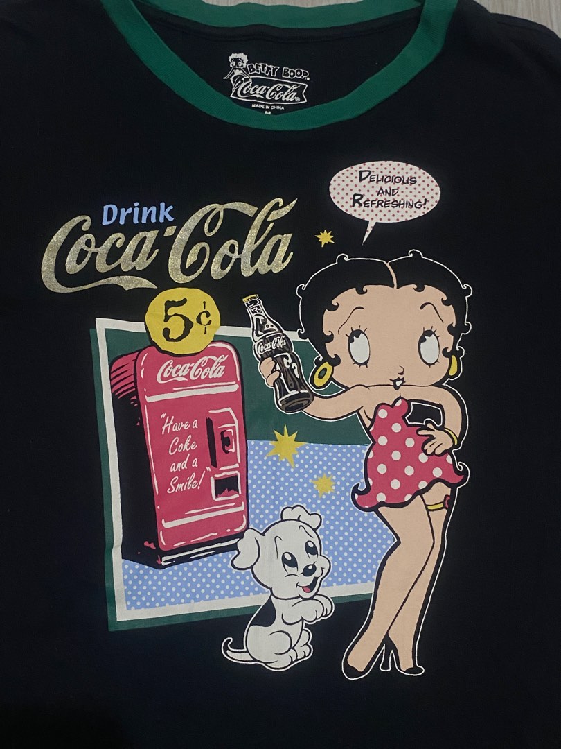 Betty Boop x Coca Cola rare vintage y2k top graphic top, Hobbies & Toys ...