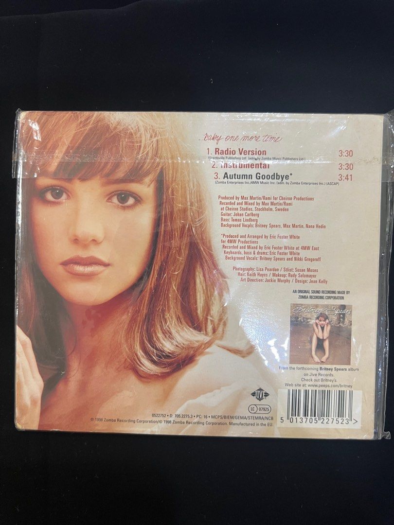 Britney Spears - Baby One More Time Single, Hobbies & Toys, Music ...