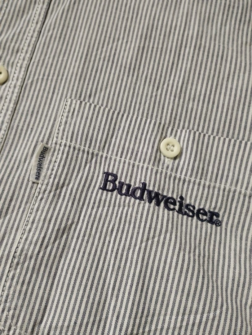 Budweiser Full Open Shirt, Men's Fashion, Activewear on Carousell