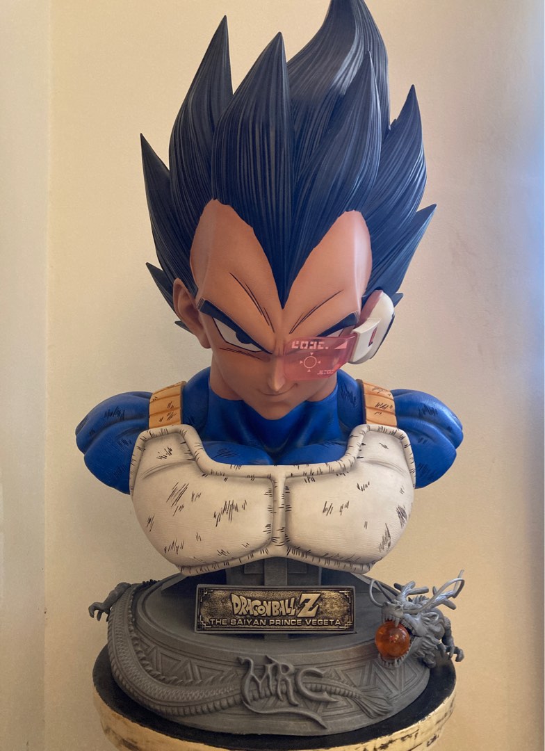 DBZ Dragon Ball Z Vegeta Bust Statue 1/1, Hobbies & Toys, Memorabilia ...