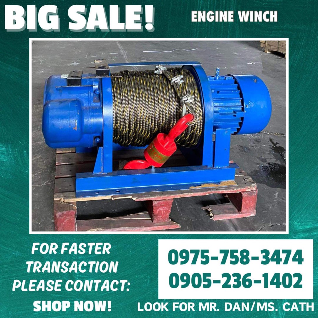 Electric winch, Commercial & Industrial, Industrial Equipment on Carousell