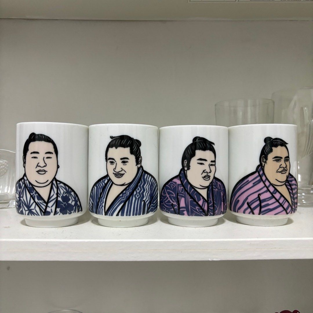 japan sumo wrestler teacup, Furniture & Home Living, Kitchenware ...