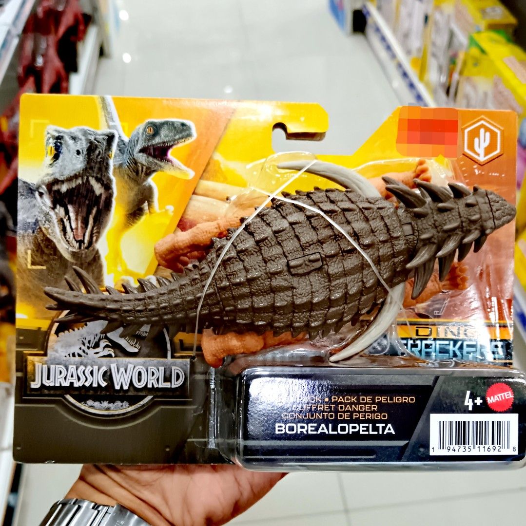 MATTEL JURASSIC WORLD Danger Pack: Borealopelta + Pyroraptor ...