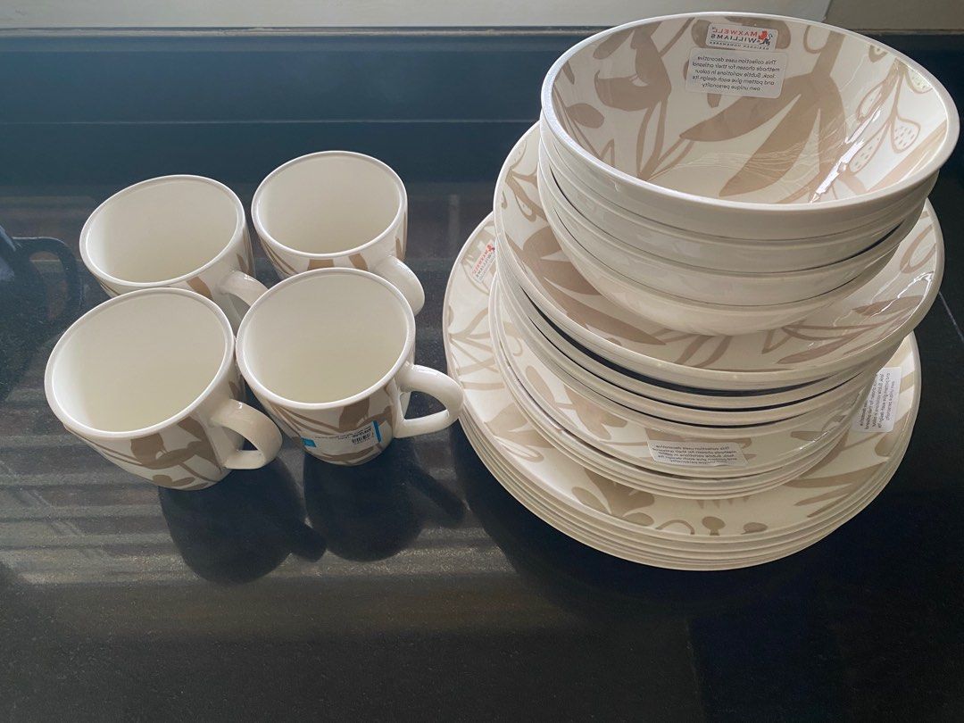 Maxwell Williams 22 pcs dinnerware set, Furniture & Home Living ...