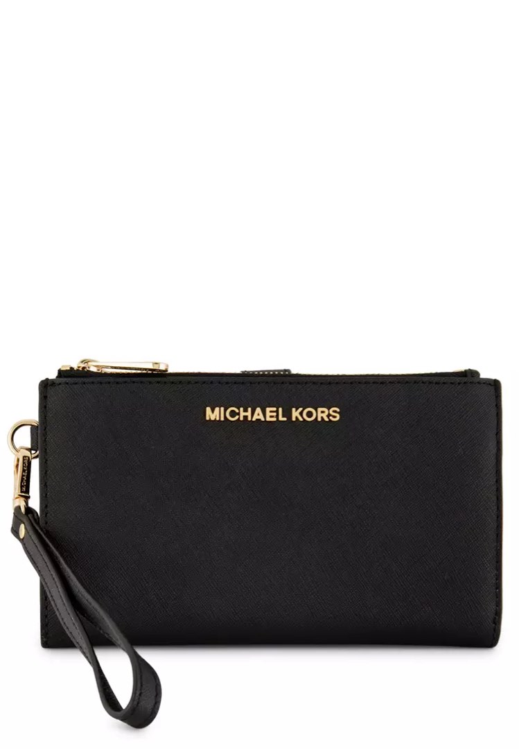 Michael Kors MK Jet Set Travel Large Signature Double Zip Wristlet ...
