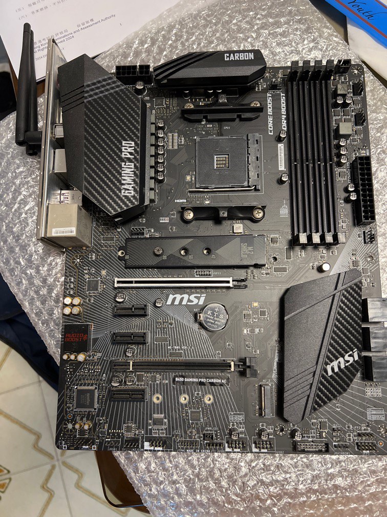 Msi B450 gaming pro carbon ac, 電腦＆科技, 電腦周邊及配件, 電腦周邊產品 - Carousell
