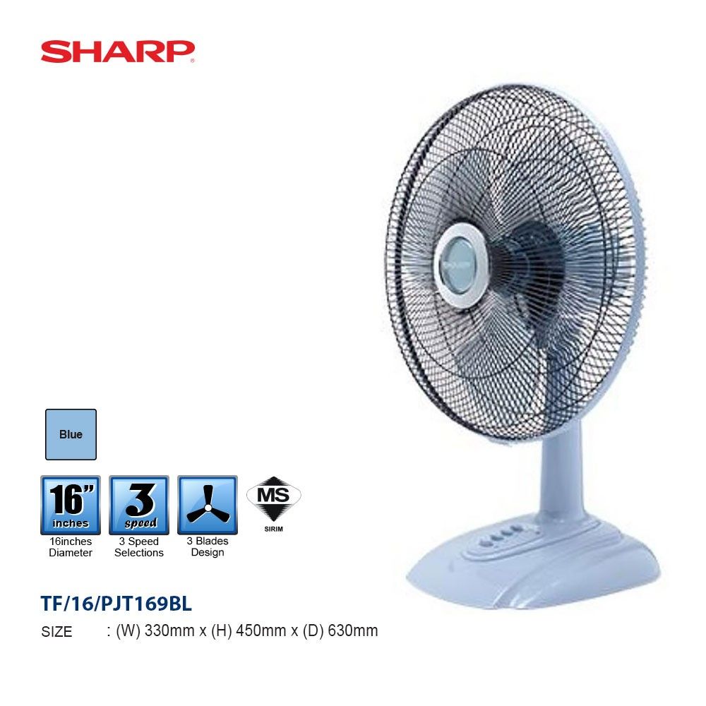 (New) Sharp Table Fan 16', Furniture & Home Living, Lighting & Fans ...