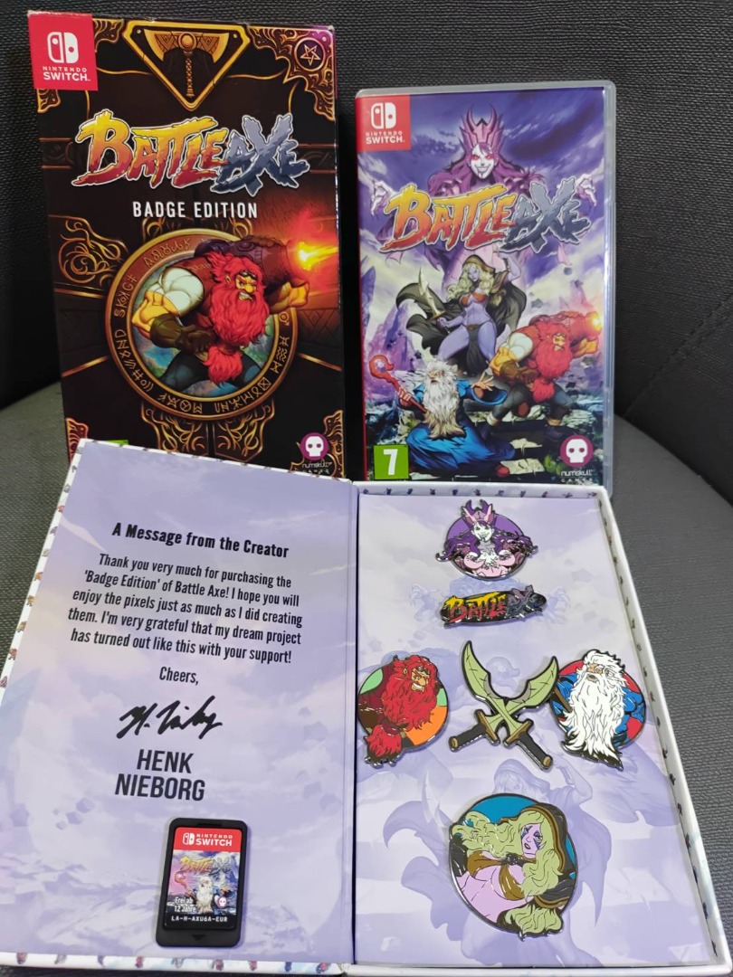 絕版任天堂NINTENDO SWITCH遊戲片 戰斧 BATTLE AXE 徽章版 中文版, 電玩遊戲相關, 電玩、電腦遊戲軟體 ...