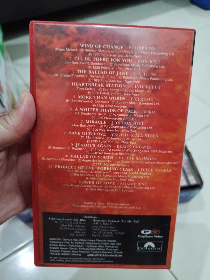 Official VHS Polygram Slow Metal Bon Jovi, Scorpions, Hobbies & Toys ...
