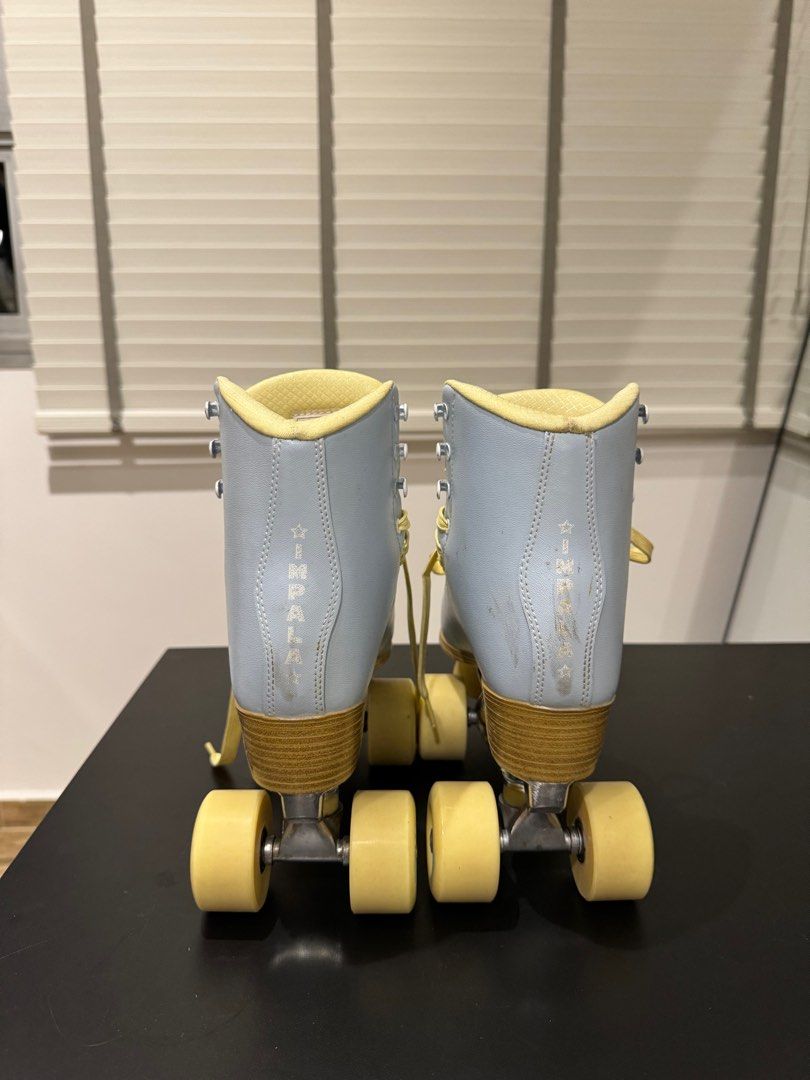 Pastel blue and yellow impala Roller skates size 37, Sports Equipment ...