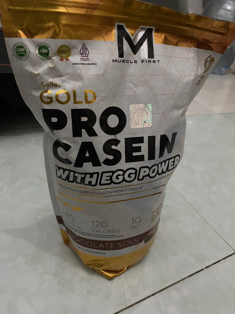 Pro Casein Whey Protein Suplemen Fitness, Makanan & Minuman, Kue-kue di ...