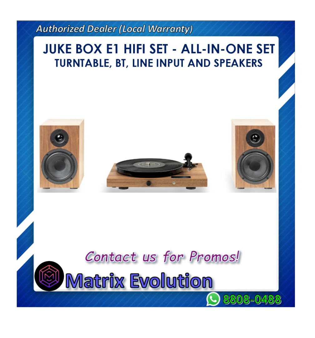 PRO-JECT Juke Box E1 HiFi Set - Audiophile turntable system with ...