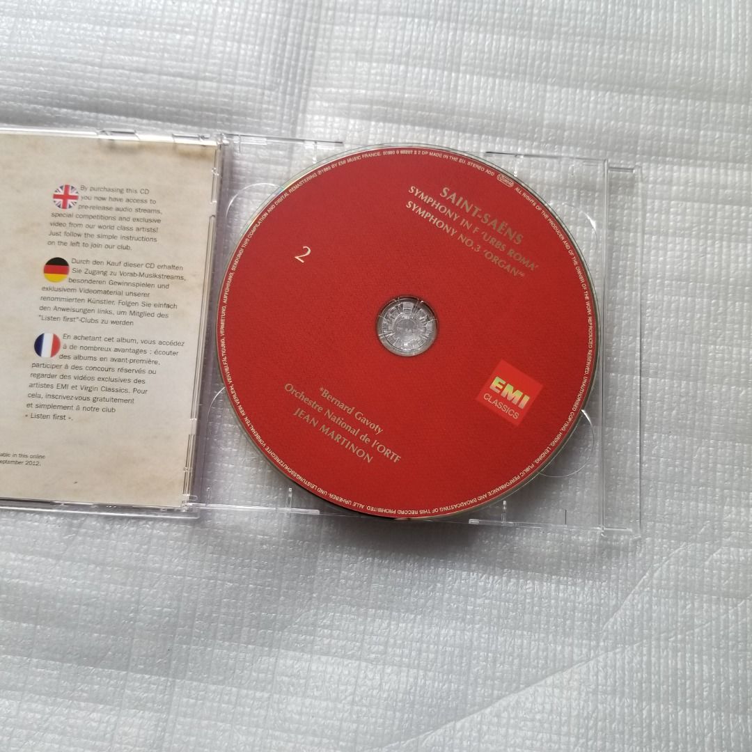 Saint Saens – Complete Symphonies / Martinon / EMI 2CD, 興趣及遊戲, 音樂、樂器 & 配件, 音樂與媒體 - CD 及 DVD ...