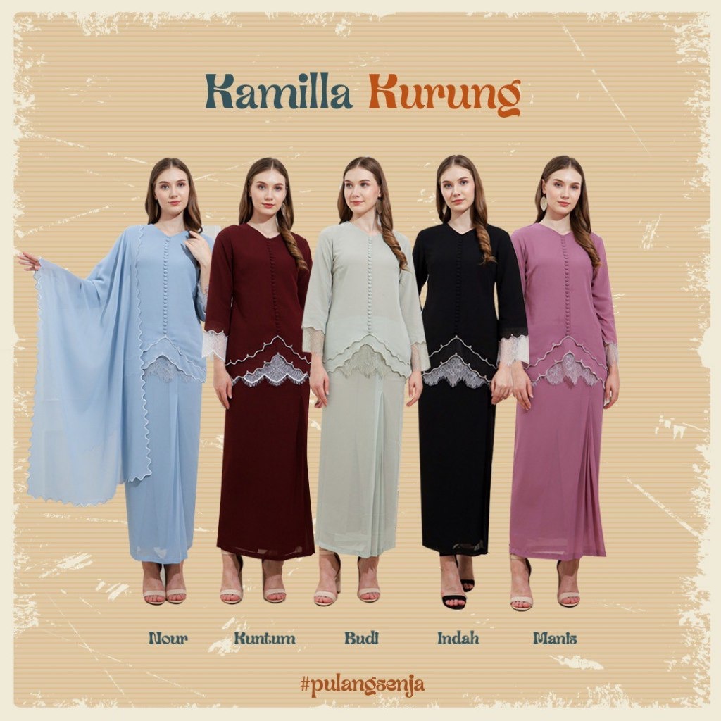 sewa rent kurung factory kamilla rm90 4 hari, Women's Fashion, Muslimah ...
