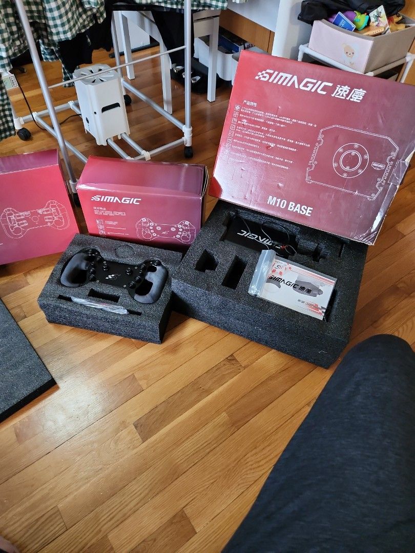 simagic m10 +gt4 wheel +racing seat and rig no pedal not logitech ...