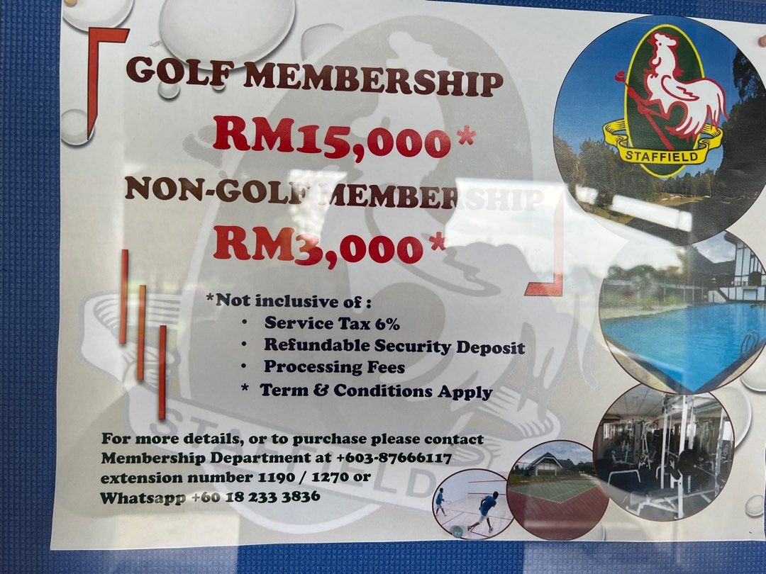 Staffield Golf & Country Club membership for sale, Sports Equipment ...