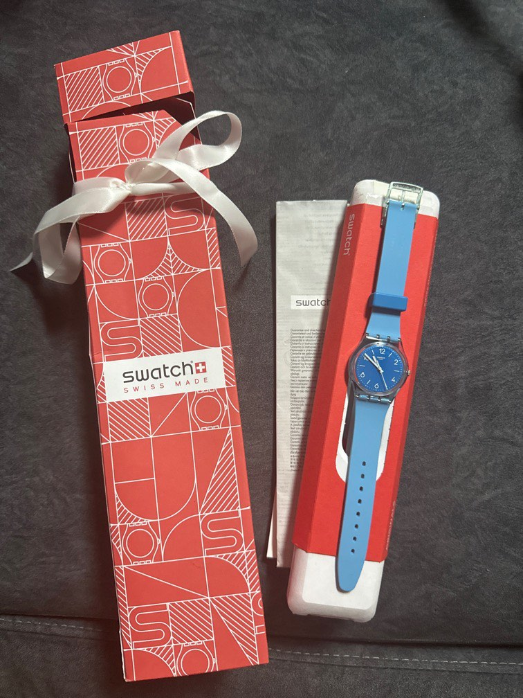 Swatch Original (Baby Blue), Women's Fashion, Watches & Accessories ...
