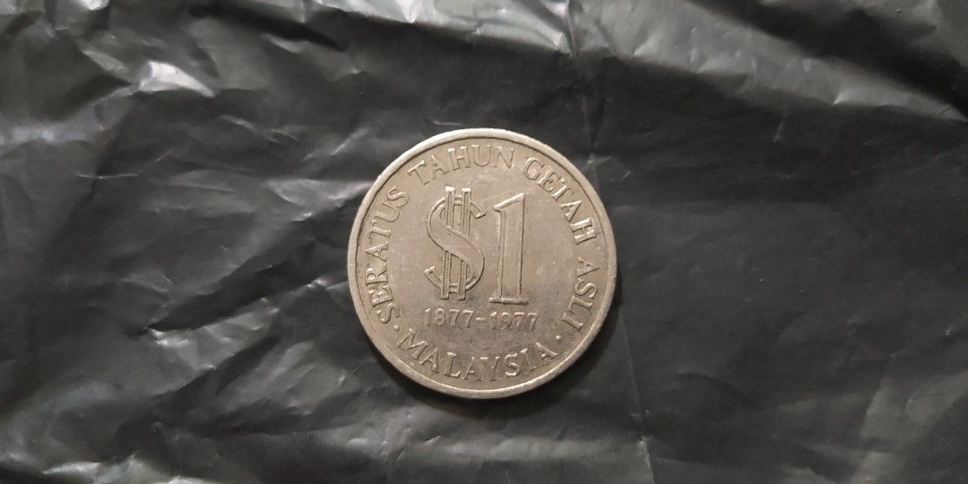 Syiling $1 100 tahun getah asli Malaysia 1877-1977, Hobbies & Toys ...