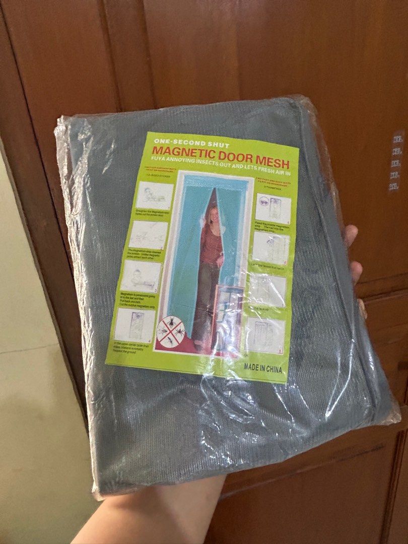 Tirai Pintu jaring anti nyamuk serangga Kamar AC Magnet Premium - Kotak ...