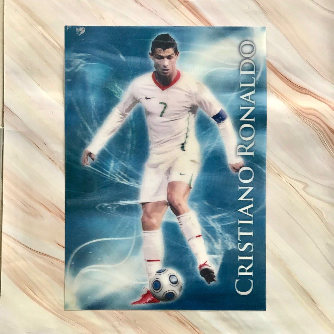Vintage 3D Poster of Christiano Ronaldo / Football Star Poster, Hobbies ...