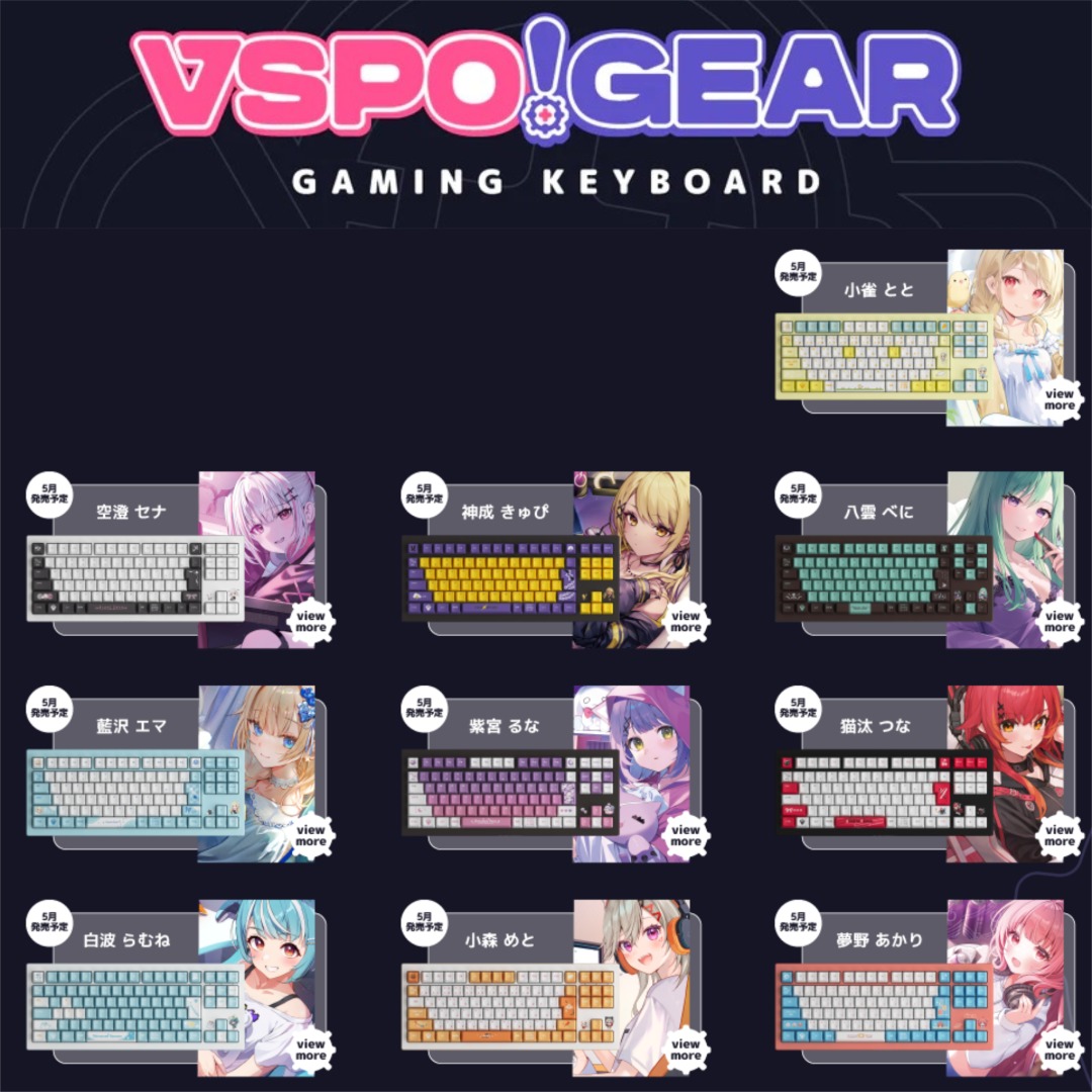 「代購」VSPO! GEAR Gaming Keyboard 第2彈, 電腦＆科技, 電腦周邊及配件, 電腦鍵盤及相關產品 - Carousell
