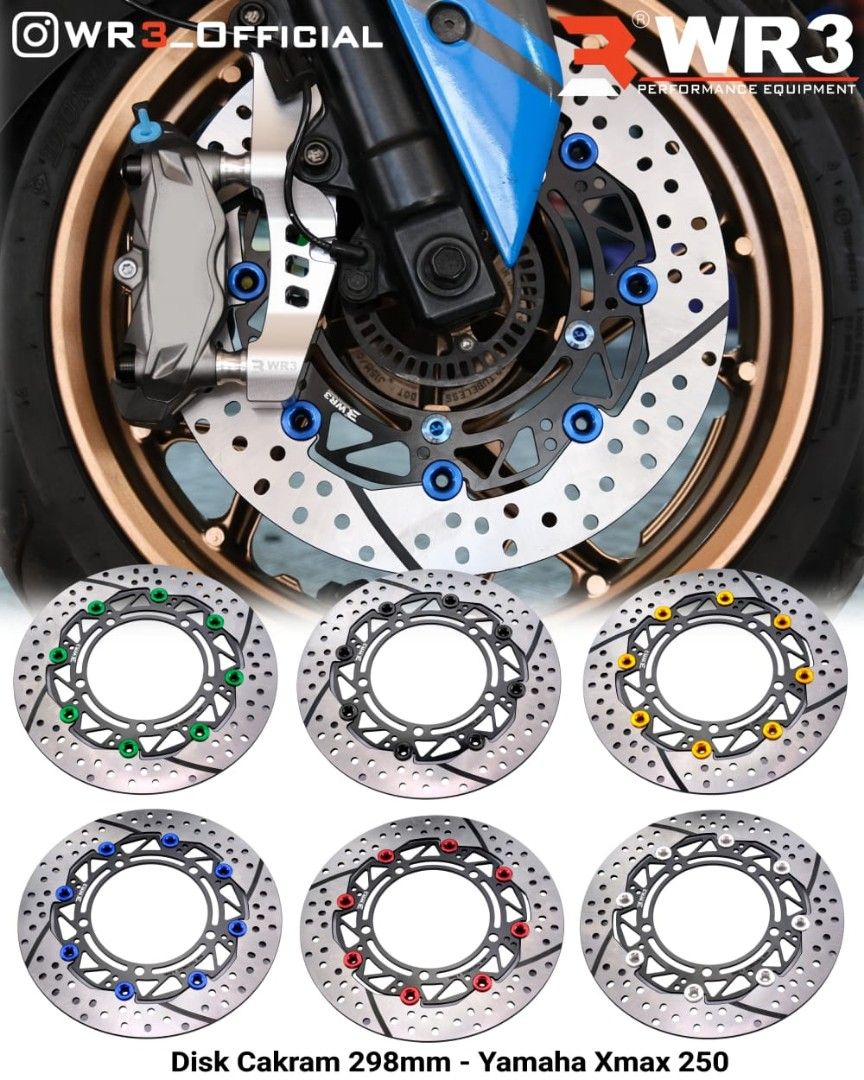 Yamaha Xmax floating disk rotor brake upgrade, Motorcycles, Motorcycle ...