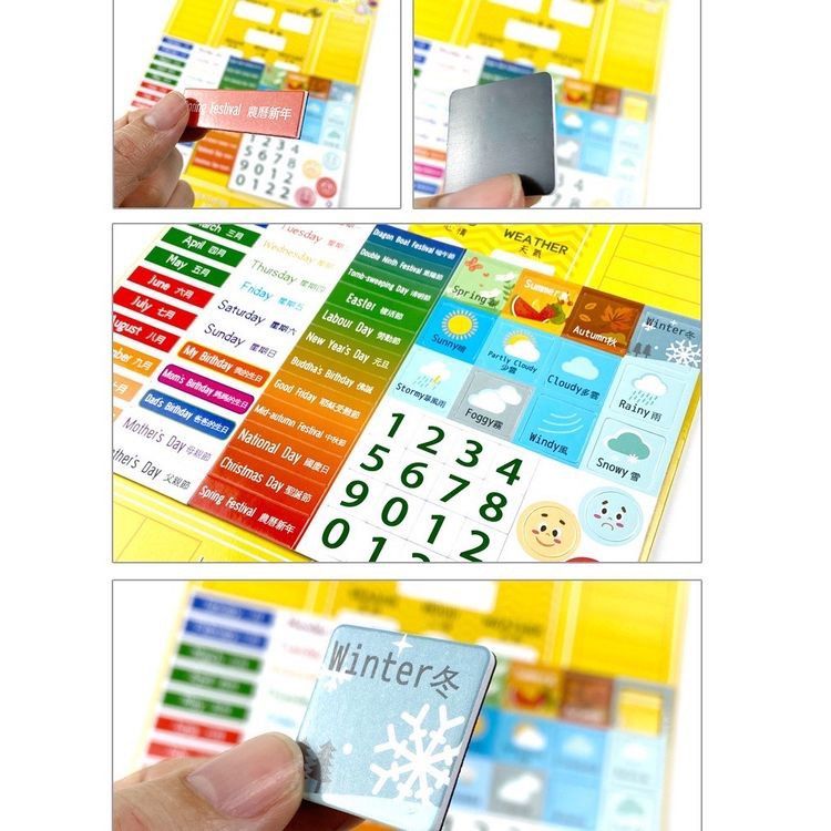 ‼️現貨‼️ My Little Calendar 兒童天氣日曆磁貼學習套裝, 興趣及遊戲, 玩具 & 遊戲類 - Carousell