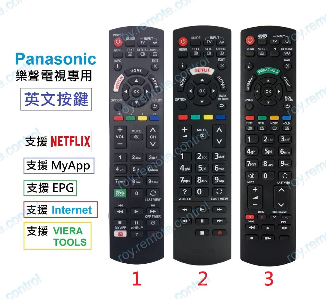 (全新) Panasonic 樂聲智能電視機代用遙控器 (Netflix, MyApp, APPS, Viera Tools ...