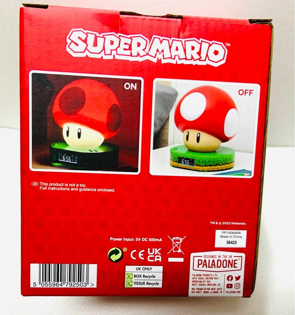 現貨 super Mario 超級瑪利歐 蘑菇電子鐘小夜燈 蘑菇造型 超商 711 限量 多功能 收藏, 電視及其他電器 , 其他家庭電器在旋轉拍賣