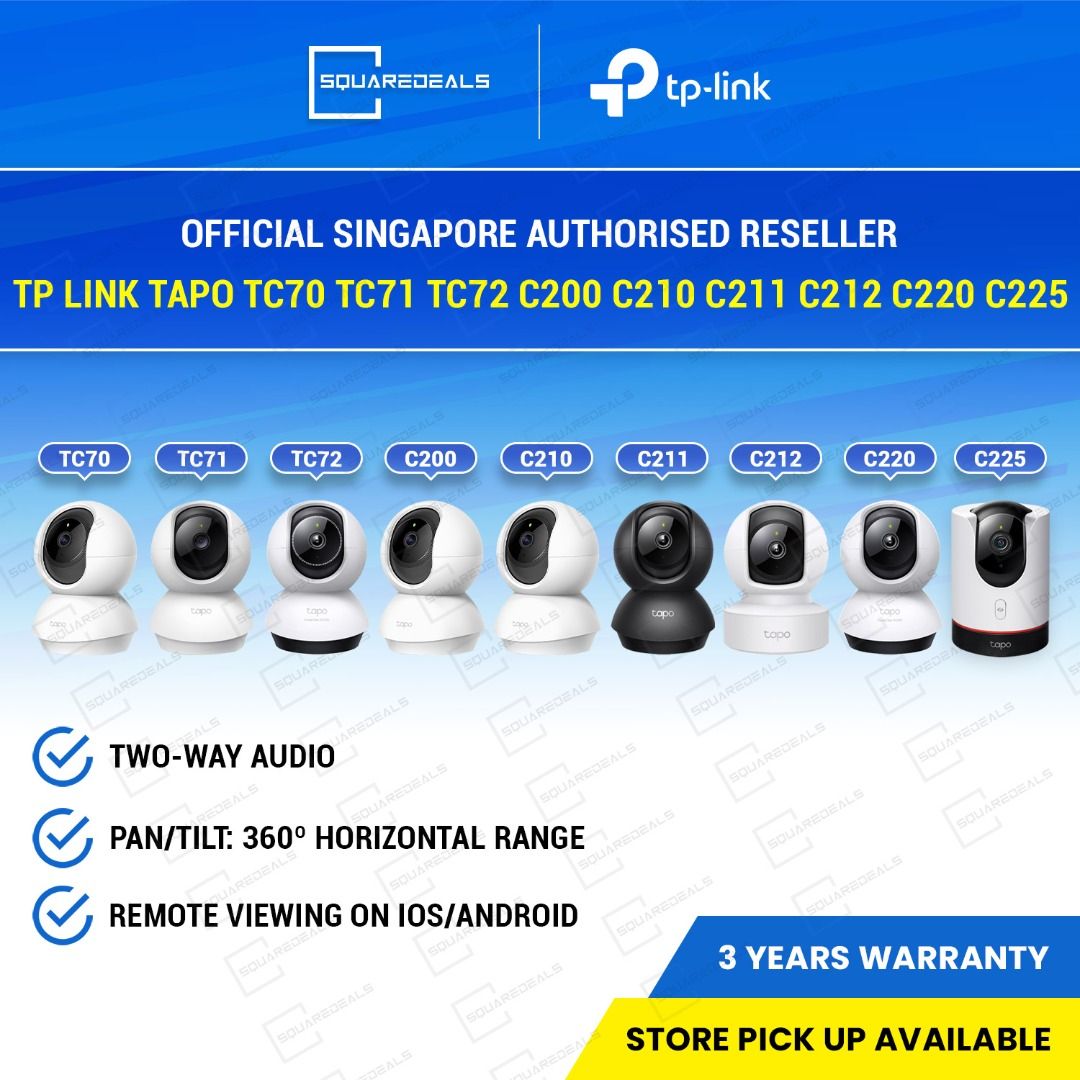 TP Link Tapo TC70 / TC71 / TC72 / C200 / C200C / C210 / C211 / C212 ...