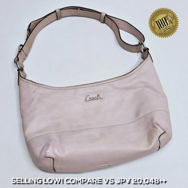 Authentic COACH Genuine Soft Leather 2-Way Tube Rose Hobo Crossbody Bag ...